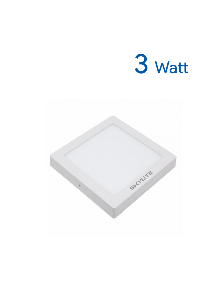 3 WATT LED CEILING SURFACE PANELS SQUARE | Skylite - Lighting Store